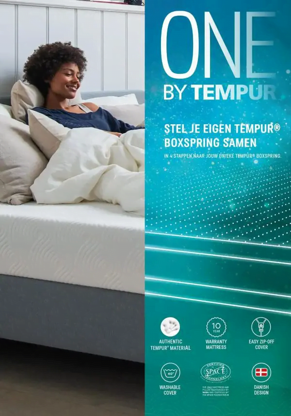 Tempur One matras - Perfecte mix van comfort en ondersteuning